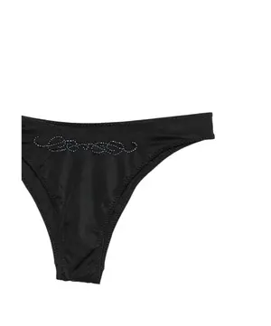 Frankies Bikinis Beaded-logo Swim Trunks