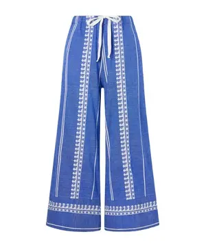 LEMLEM Straight-leg Cotton Pants - Blue