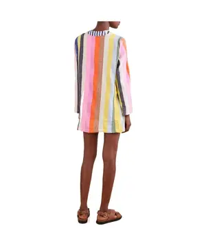 LEMLEM Striped Cotton-blend Mini Dress