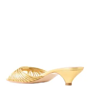 LOEFFLER RANDALL Metallic Leather Mules
