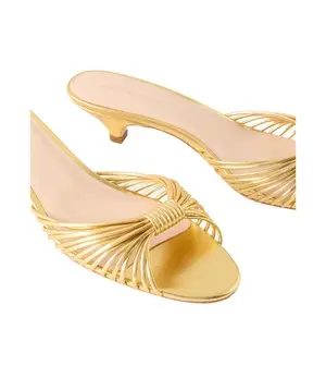 LOEFFLER RANDALL Metallic Leather Mules