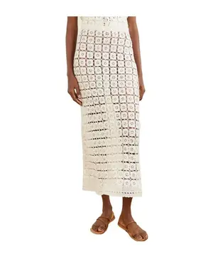 Calle Del Mar Crochet Midi Skirt