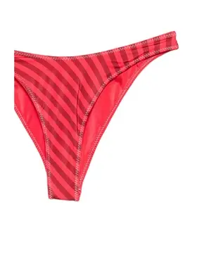 Frankies Bikinis Striped Bikini Bottoms