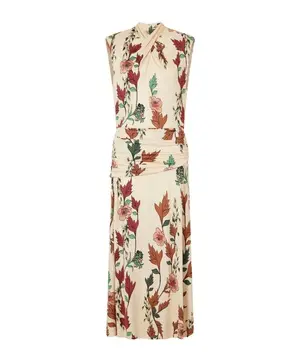 Johanna Ortiz Floral-print Satin Maxi Dress - No