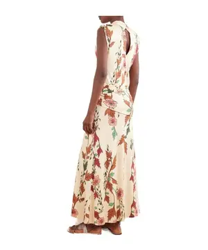 Johanna Ortiz Floral-print Satin Maxi Dress - No