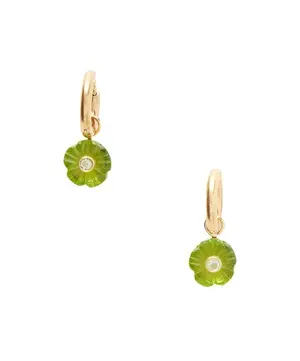 JENNIFER BEHR Gold Hoop Earrings - Green