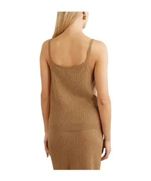 Le Kasha Fregene Pointelle-knit Cashmere Top