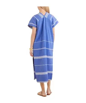 LEMLEM Embroidered Cotton Midi Dress