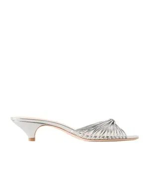 LOEFFLER RANDALL Metallic-leather Mules - No