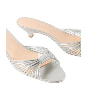 LOEFFLER RANDALL Metallic-leather Mules