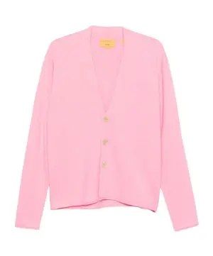 Guest In Residence V-neck Button-up Cardigan - Pink