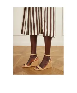 LOEFFLER RANDALL Raffia Wedge Sandals