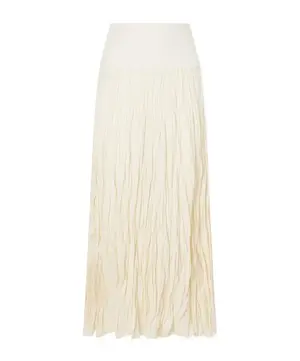 JOHANNA ORTIZ Light And Sound Linen-Blend Jersey Maxi Skirt