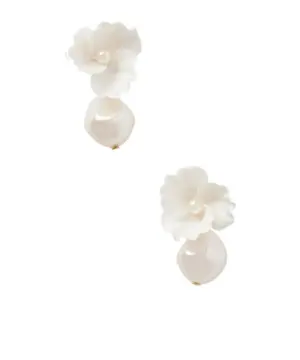 JENNIFER BEHR Handcrafted Pearl Petal Earrings