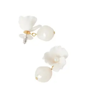 JENNIFER BEHR Handcrafted Pearl Petal Earrings