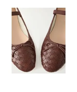 LOEFFLER RANDALL Woven Leather Ballet Flats