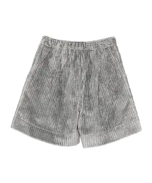 IL GUFO Glitter-effect Elasticated Waistband Shorts - Gray