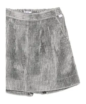 IL GUFO Glitter-effect Elasticated Waistband Shorts