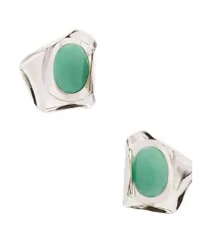 JENNIFER BEHR Jennifer Behr Silver-Tone Aventurine Earrings