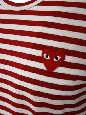 Play Comme Des Garcon Long-sleeved Striped T-shirt