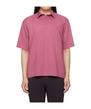 Issey Miyake Pl Ramie Shirt - Wine Red