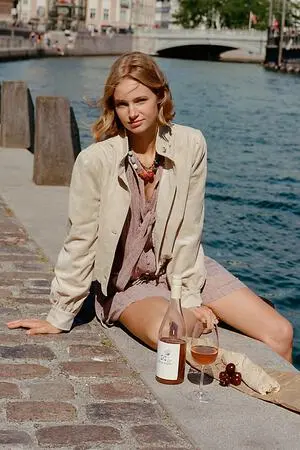 DOLAN LEFT COAST Funnel-neck Bubble-hem Jacket - Tan