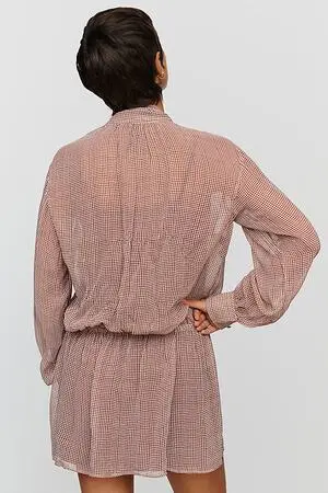 Anthropologie Tie-neck Mini Dress