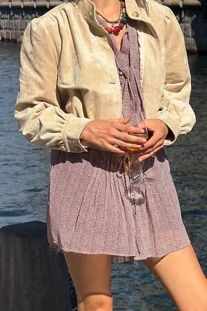 Anthropologie Tie-neck Mini Dress
