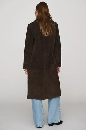 NVLT Suede Longline Coat Jacket