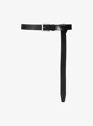 Michael Kors Elisabetta Leather Waist Belt - Black