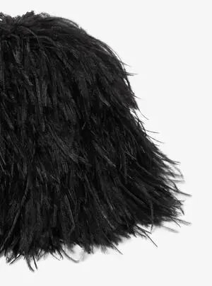 Michael Kors Hand-embroidered Ostritch Plume Bucket Hat In By