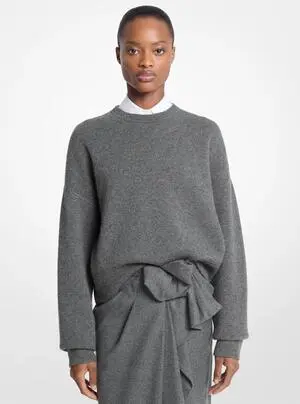 Michael Kors Drop Shoulder Cashmere Blend Sweater In Size By - Grey