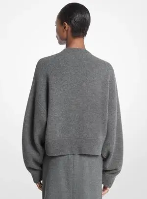 Michael Kors Drop Shoulder Cashmere Blend Sweater In Size By