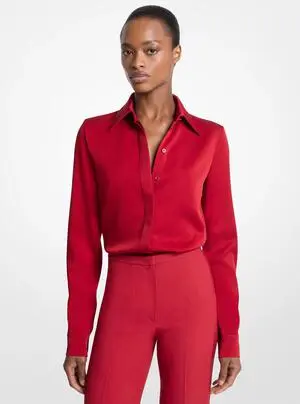 Michael Kors Hansen Satin Charmeuse Blouse