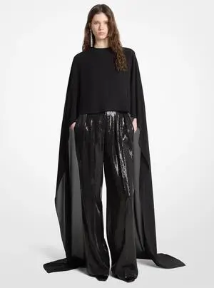 Michael Kors Silk Georgette Streamer Blouse