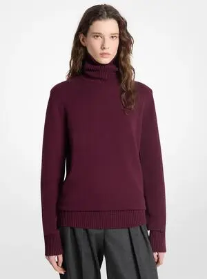 Michael Kors Joan Cashmere Turtleneck Sweater In Size By - Red