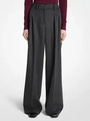 Michael Kors Cashmere Pleated Slouch Trousers In Size By - Grey