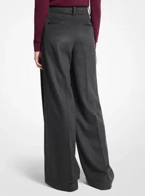 Michael Kors Cashmere Pleated Slouch Trousers In Size By