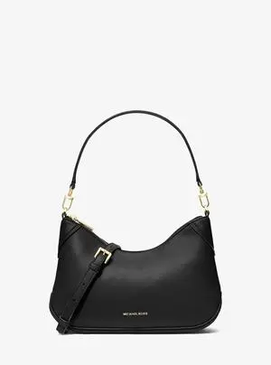 Michael Kors Jet Set Leather Convertible Crossbody Bag - Black
