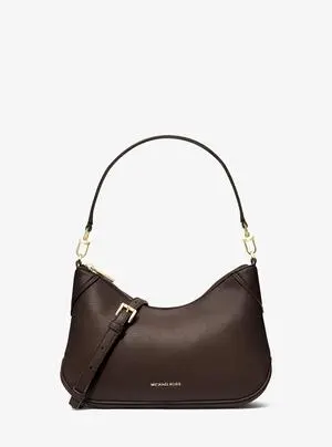 Michael Kors Jet Set Leather Convertible Crossbody Bag - Brown