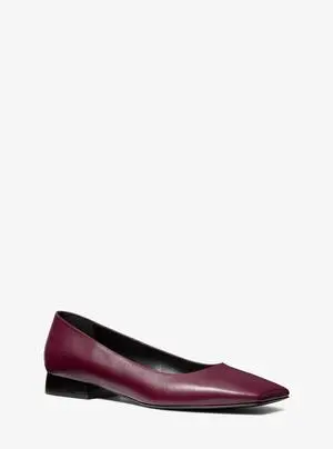 Michael Kors Isabella Leather Skimmer Flat