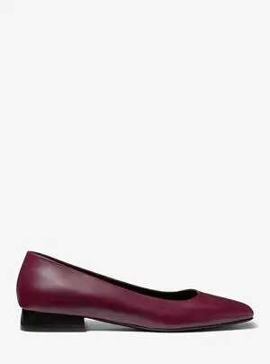 Michael Kors Isabella Leather Skimmer Flat