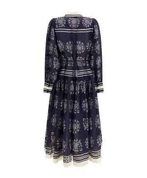 ALEMAIS Banderra Floral Midi Shirt Dress