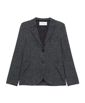 Harris Wharf London Single-breasted Herringbone Knit Blazer