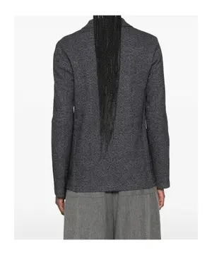 Harris Wharf London Single-breasted Herringbone Knit Blazer