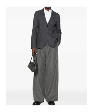 Harris Wharf London Single-breasted Herringbone Knit Blazer