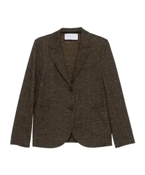 Harris Wharf London Single-breasted Herringbone Knit Blazer