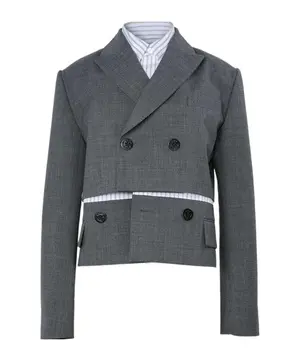 Sacai Double-breasted Layered Jacket