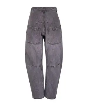 NILI LOTAN Faded Patch-pocket Jeans