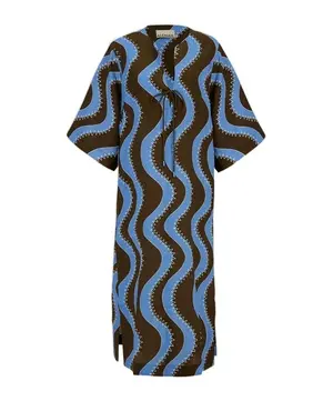 ALEMAIS Wave Printed Frankie Midi Dress